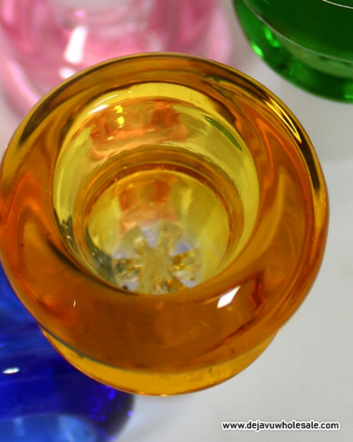 2'' 14mm Male Multi Color Glass Bowl Built In Glass Screen