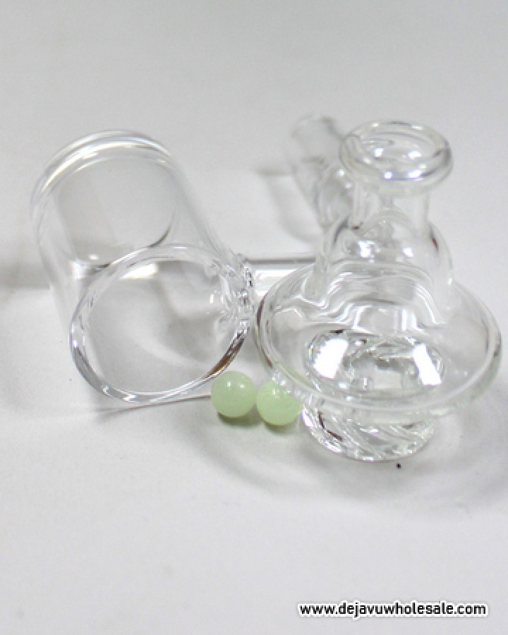 Quartz Banger with Spinner Carb Cap And Terp Pearls (14mm male)