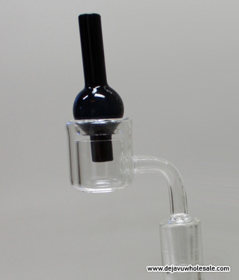 Quartz Thermal Banger + Bubbler Carb Cap 14mm Wax Bowl (Male)