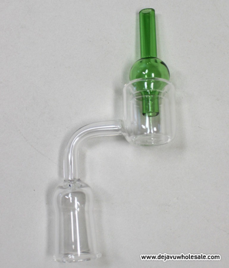 Quartz Thermal Banger + Bubbler Carb Cap 19mm Wax Bowl (Female)