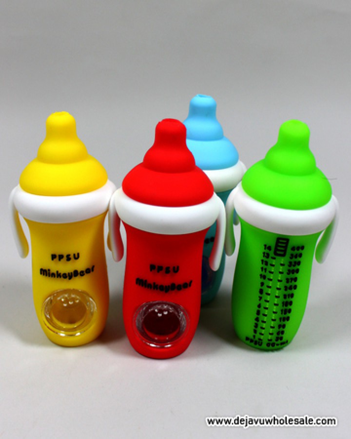 4'' Silicone Baby Bottle Hand Pipe