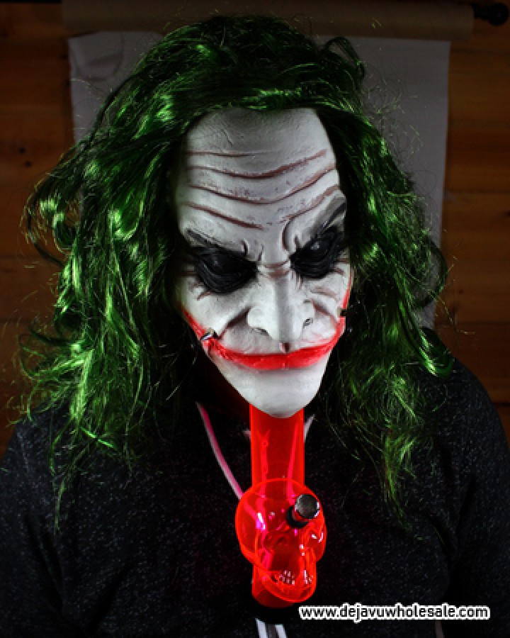 Joker Clown Design Gas Mask With Acrylic Water Pipe