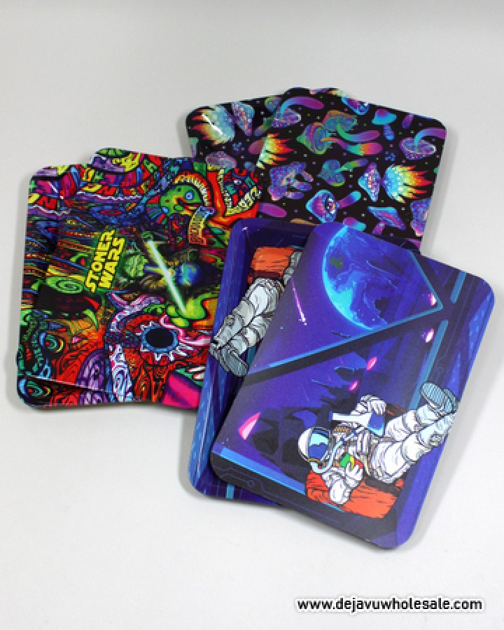 7''x 5'' Mini Metal Tray With Magnetic Lid