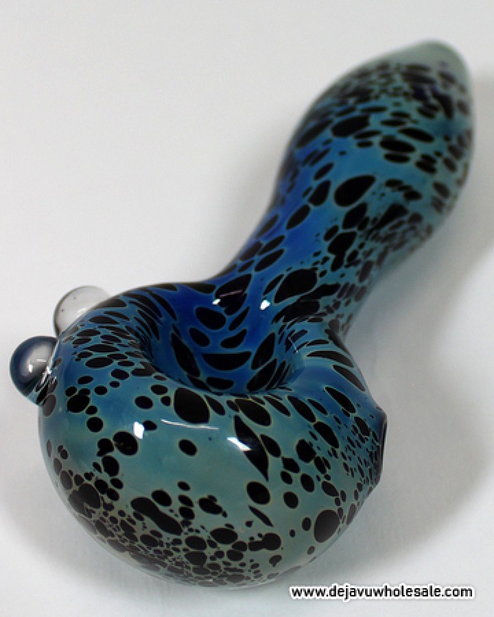 4'' Color Tube Fancy Black Dot Art Hand Pipe