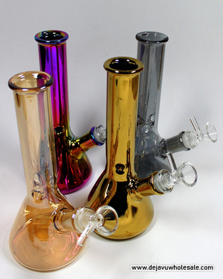 8'' Assorted Color Beaker Base Water Pipe With Down Stem Bowl