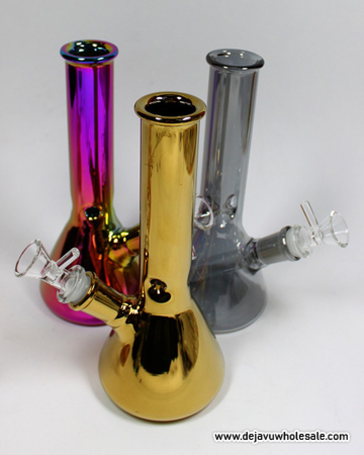 8'' Assorted Color Beaker Base Water Pipe With Down Stem Bowl
