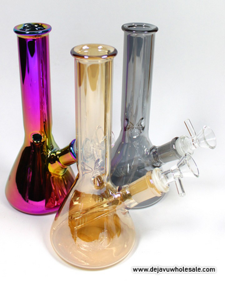 8'' Assorted Color Beaker Base Water Pipe With Down Stem Bowl