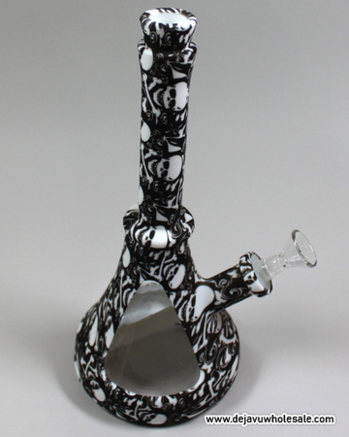 10'' Beaker Base Glass Window Silicone Water Pipe with Bowl