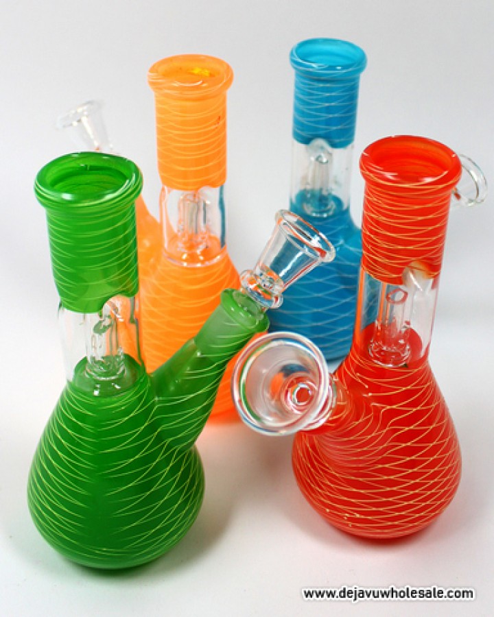 6'' Single Dome Perc Netted Beaker Base Water Pipe