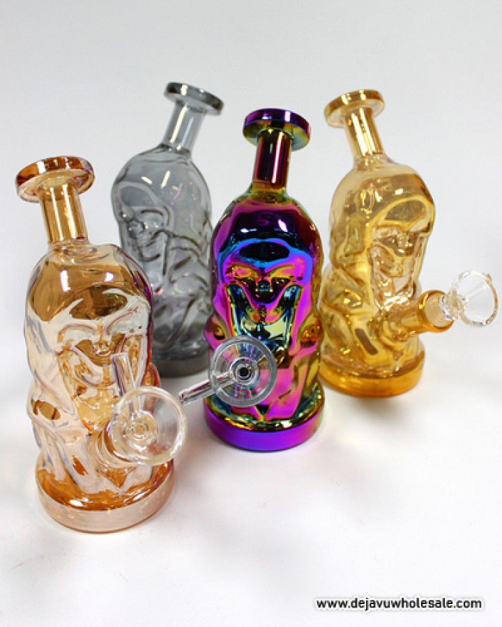 5.5'' Tall Chimpanzee Face Design Water Pipe With Fixed Down Stem (14mm ...