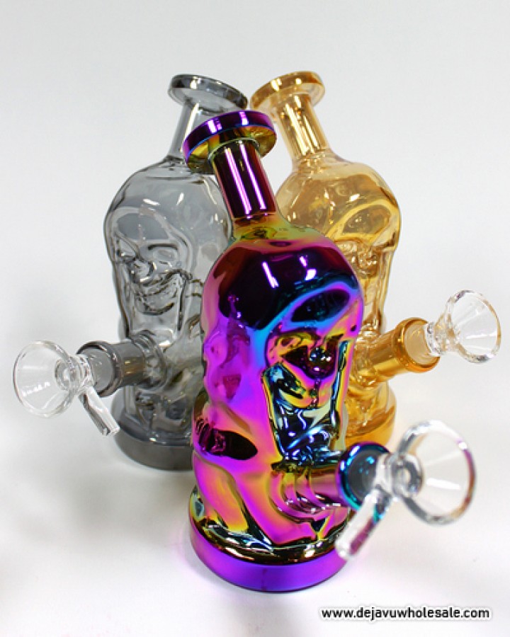 5.5'' Tall Chimpanzee Face Design Water Pipe With Fixed Down Stem (14mm ...