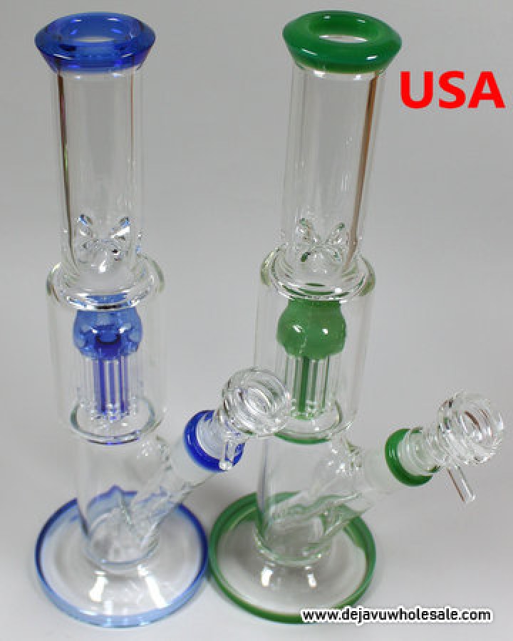 12'' 8 - Arms Single Tree Perc Water pipe (DownStem n Bowl)